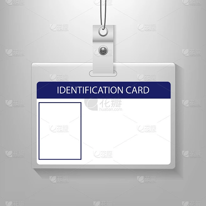 Identification Card Isolated Grey Background素材-花瓣网
