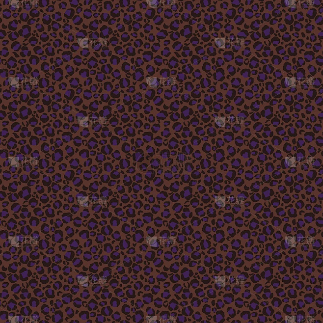 Funky Leopard Print Seamless Pattern素材-花瓣网