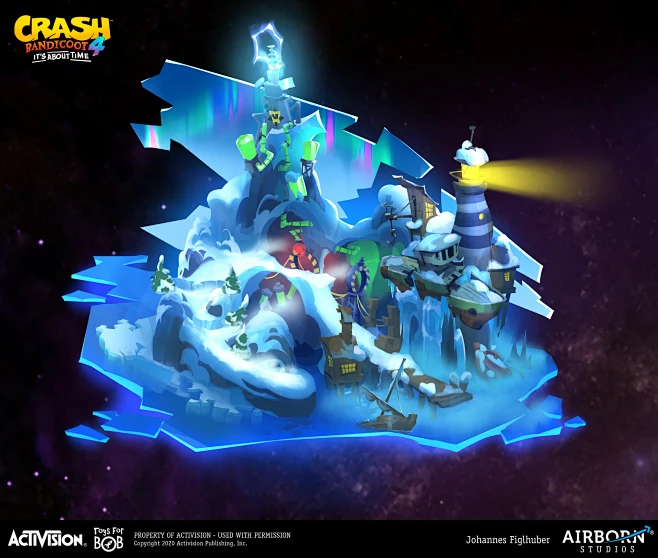 {游戏系列} 美国 Crash 4（场景，角色，UI）-花瓣网