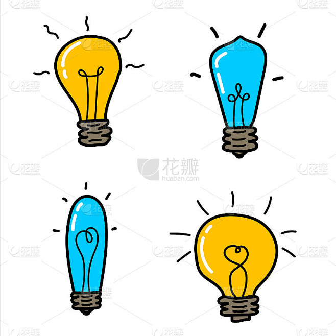 flat lamp vector
