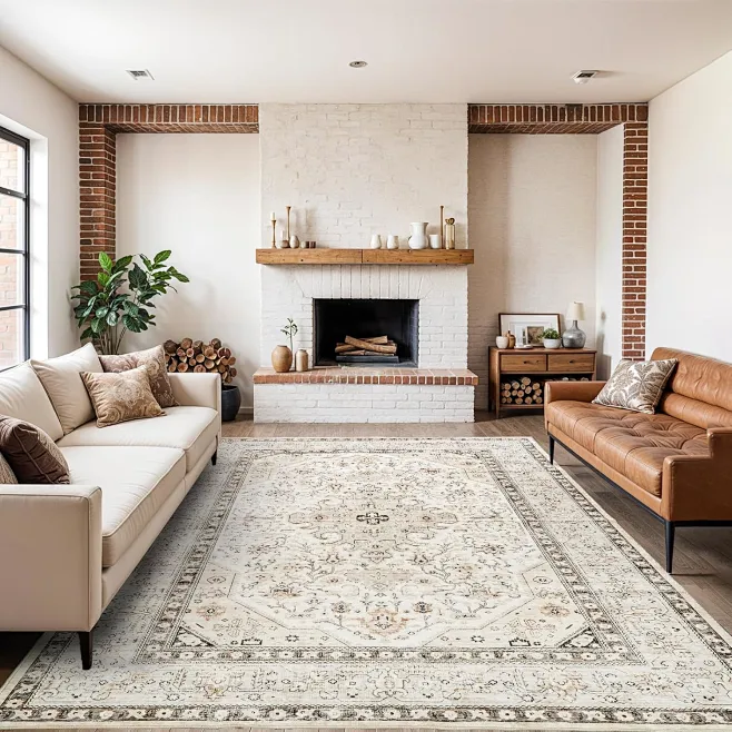 Amazon.com: HILORUUG Washable Area Rug 9x12 - Bedroom Living Room Large ...
