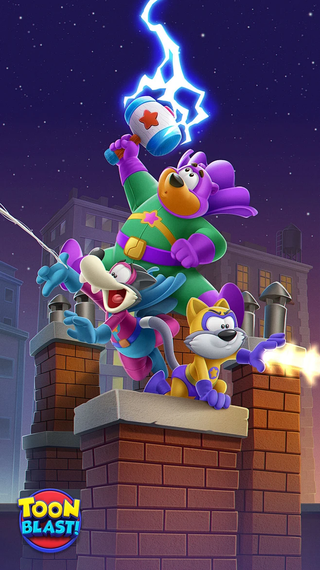 Toon Blast - Super Heroes Illustration-花瓣网