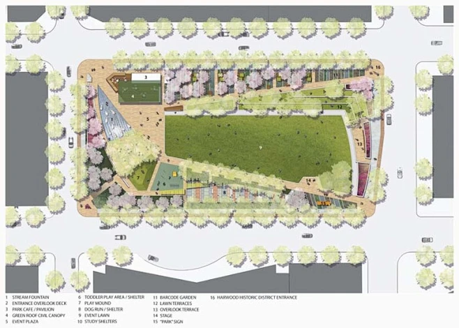 Main Street Garden Park Thomas Balsley Associates : Thomas Balsley ...