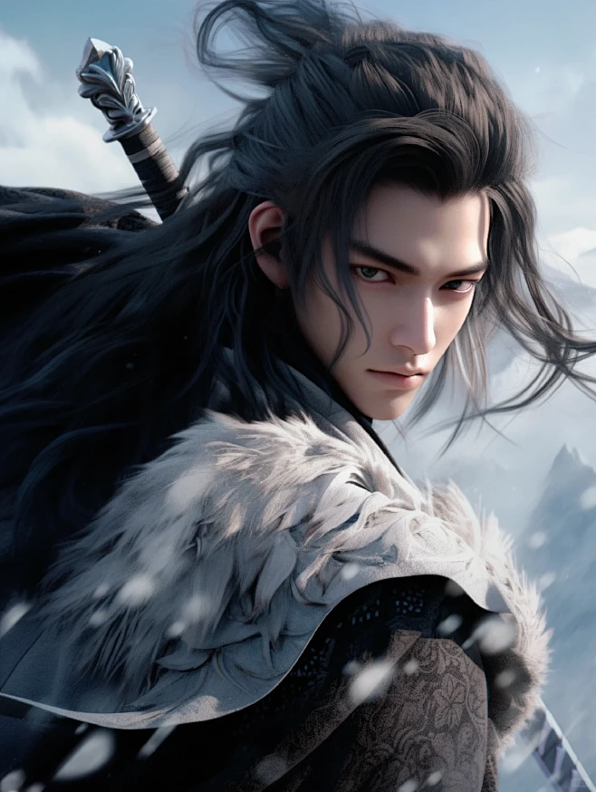 山巅云起，万物皆显玲珑。 烟云缭绕，胸怀神怡之境 #美男子 #古风美男 #剑仙 #剑客 #古装美男 #从此小说男主有脸了 #小说男主 #古风 ...