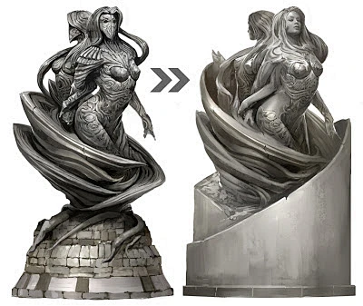 Guild Wars 2 God Statue Concepts : Balthazar, Kormir, Dwayna, Lyssa ...