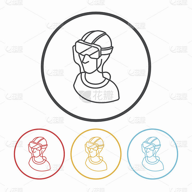 游戏玩家线图标