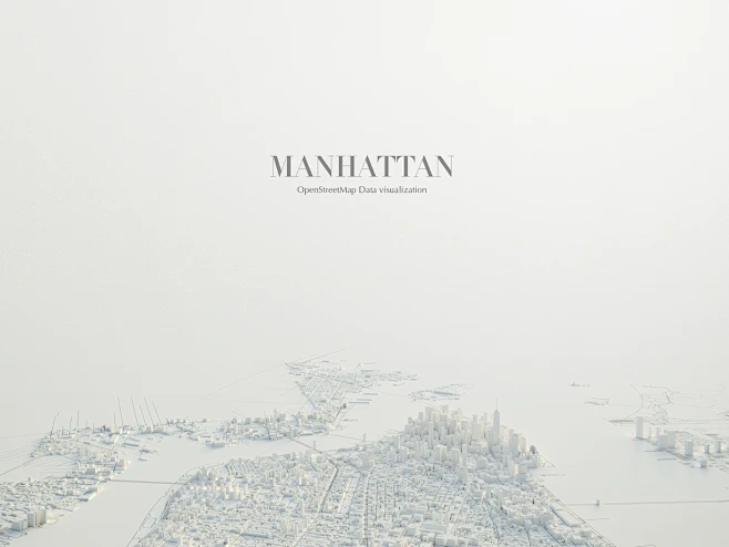 Manhattan and OpenStreetMap Data : 3D visualization of Manhattan based ...