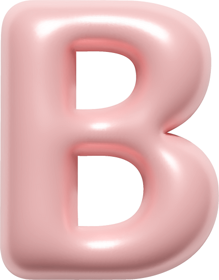 膨胀字母素材-B