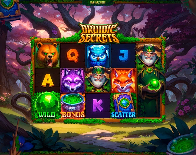 slot game Game Art Slots casino gambling druid game mobile game game ...