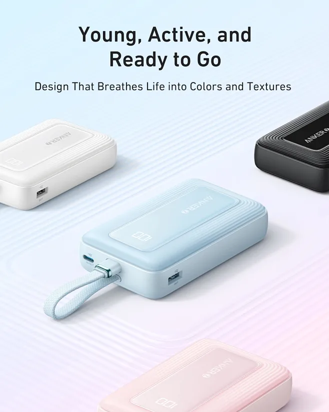 Amazon.com: Anker Zolo Power Bank, 10,000mAh 30W Portable Charger with Built-in USB-C Cable for ...