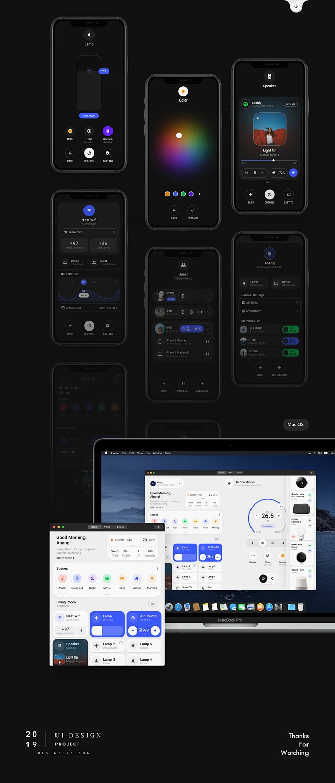 UI redesign Smart home ux material-花瓣网