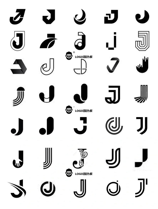 灵感采集300个字母J元素图形logo设计分享_9_设计叔logo设计_来自小红书网页版