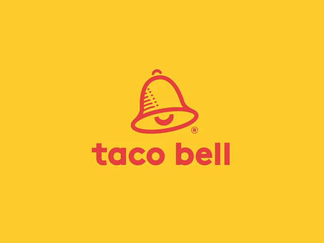 Taco Bell retro rebrand taco bell taco logomark mark rebrand logo-花瓣网