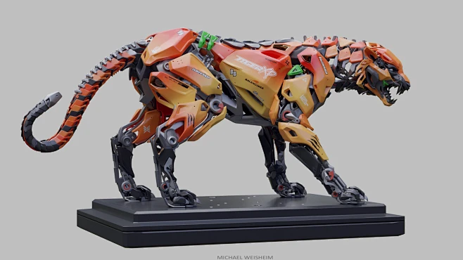 Robot Tiger Figure, Michael Weisheim Beresin : Here is a robotic ...