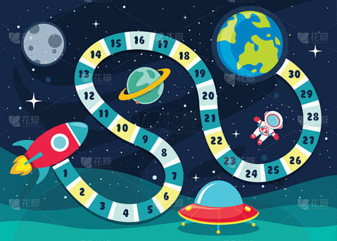 儿童教育数字棋盘游戏说明