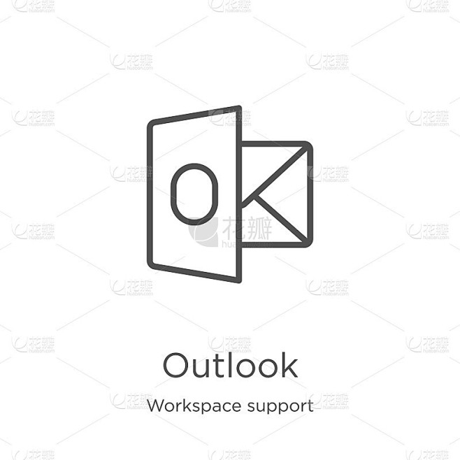 outlook icon vector from workspace support collect