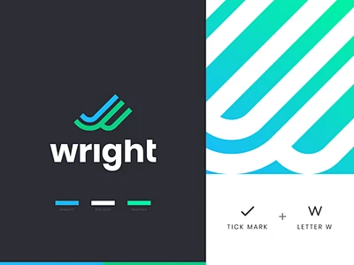 Wright icon symbol mark identity illustration branding illustraion tick ...