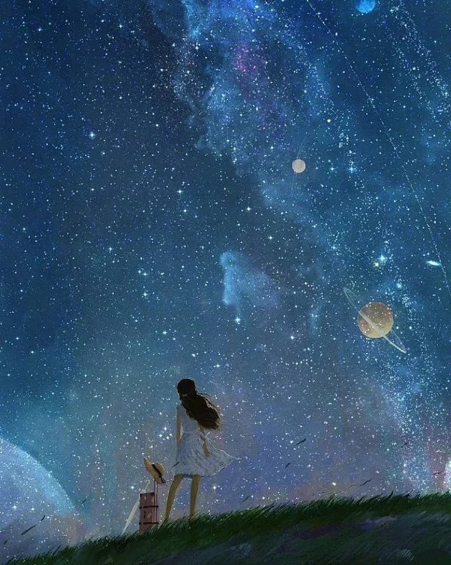 仰望星空 | 画师 endmion1 -花瓣网