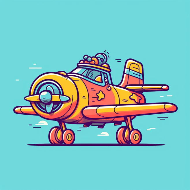 插画飞机