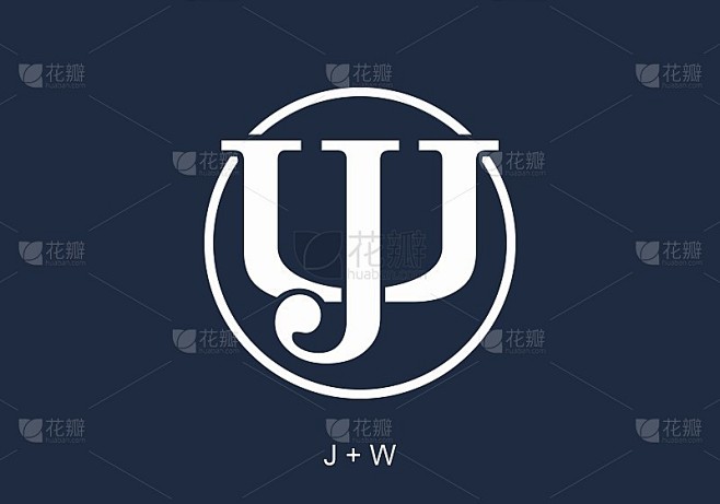 JW首字母设计为白色