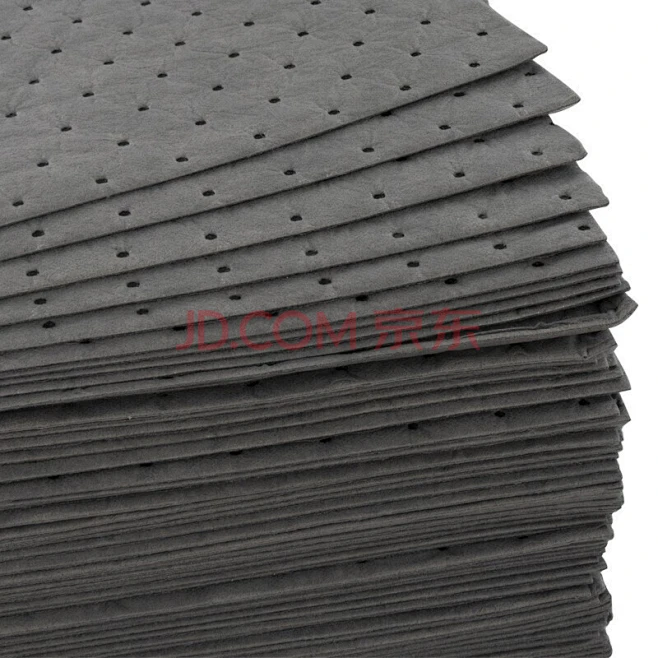 【冰禹BYyn-74】冰禹 BYyn-74 工业吸油棉（100片) 应急吸油垫吸油毡化学品吸附棉 灰色40cm*50cm*2mm【行情 报价 ...