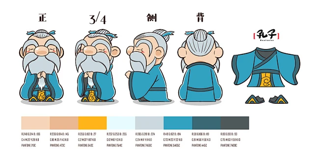 孔子卡通版造型插画的 搜索结果_360图片-花瓣网