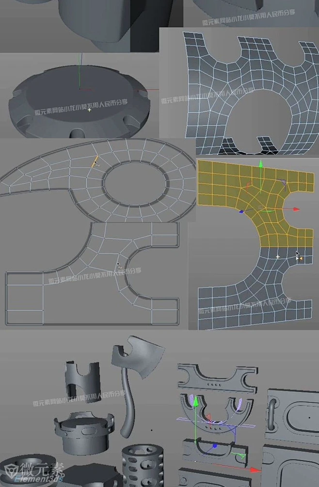 终极布线教程 硬表面细分高精细单体建模 机械零件 maya c4d max通用 讲的太细致 感动-教程下载-微元素Element3ds - Powered by Discuz!-花瓣网