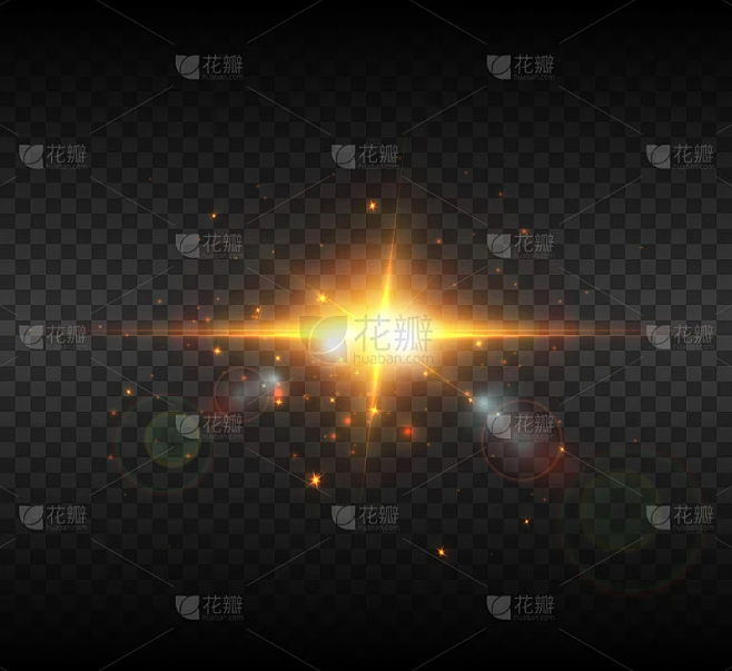 A bright flash of the sun with rays and glare. Vec图片_其他图片图片素材-花瓣网