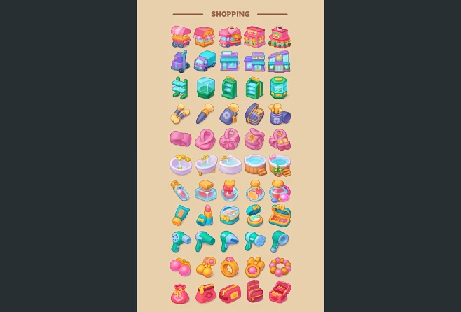 ILLUSTRATION Digital Art арт Merge Icon game-花瓣网