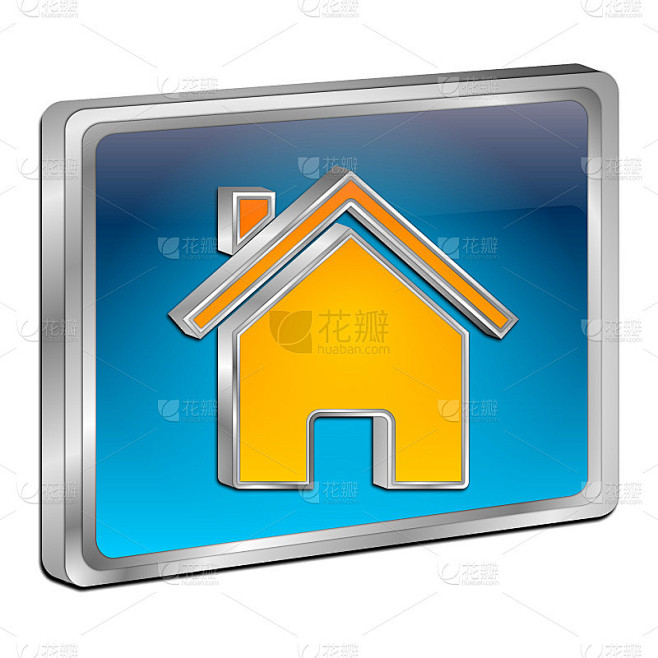 Home按钮- 3D插图