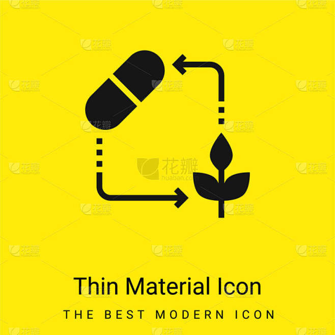 Alternative Medicine minimal bright yellow materia