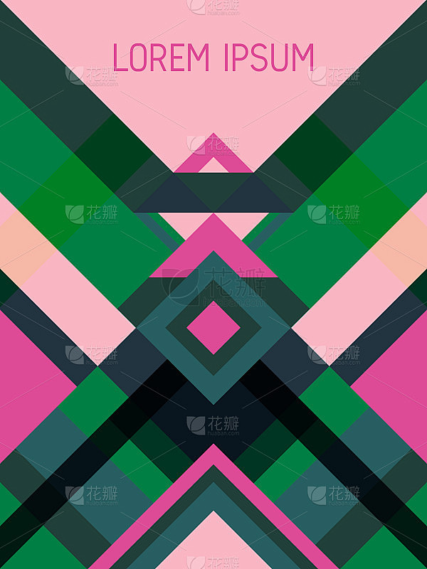 Cover page layout vector template geometric design