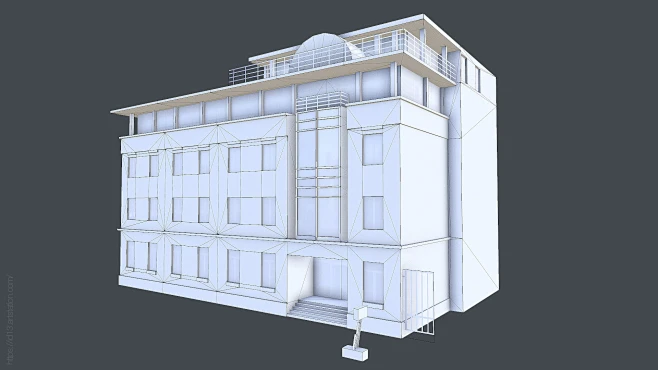 Moscow Building. Ostozhenka str., Dzmitry Ivanou : Year 2006 1x2048x2048 diffuse-花瓣网