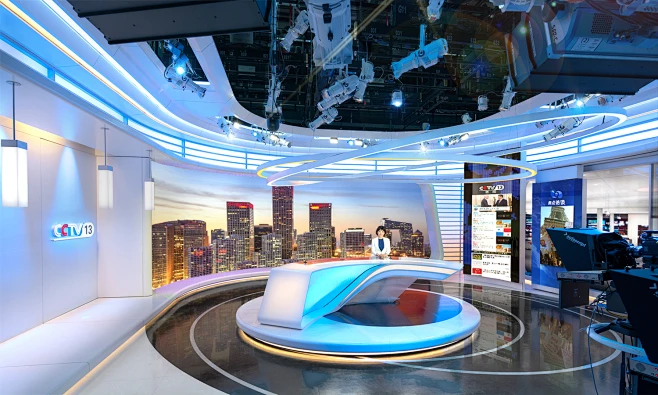 中央电视台新闻频道 | 第七演播室 + 第十一演播室 - Clickspring Design-花瓣网