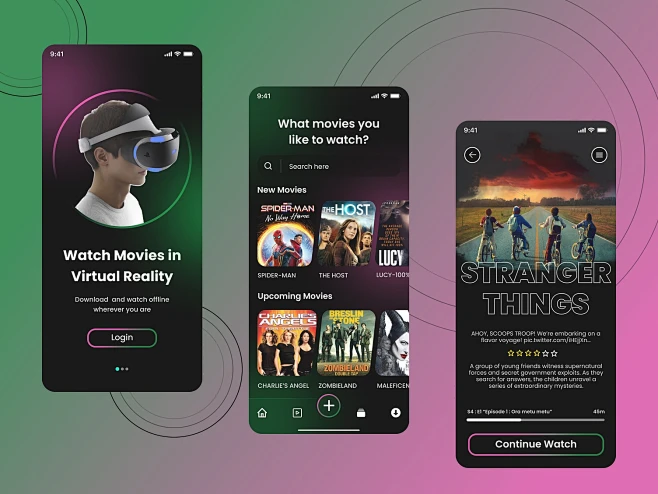 3D VR Mobile App Design by Eman Shafique on Dribbble-花瓣网