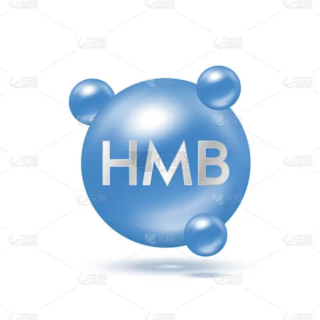 HMB补充营养物质，帮助延缓恶化的肌肉。蓝色孤立的白色背景。病媒EPS10 。体育补助和医学概念.图片_背景-图片图片素材-花瓣网