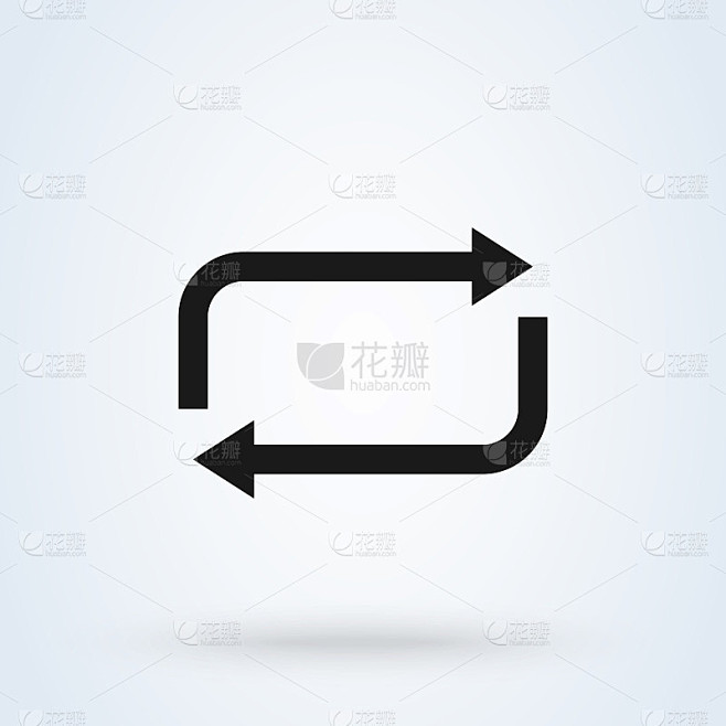repeat arrows vector icon. arrow symbol isolated b