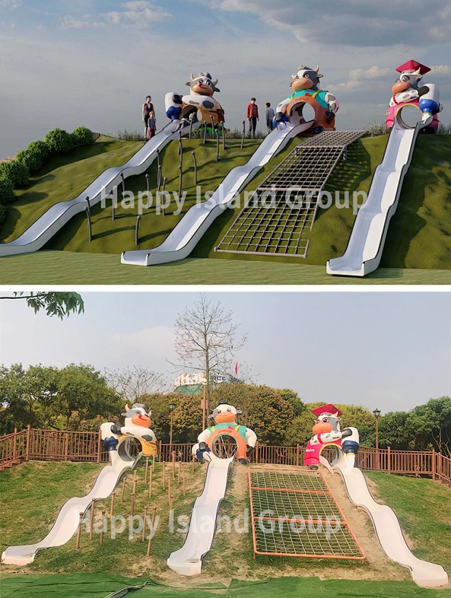 Happy Island Creative Design - Customized cow slides-花瓣网