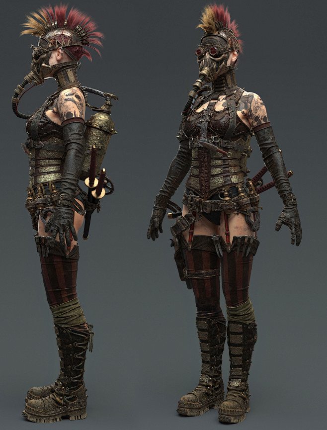 Steampunk Girl, Caio Fantini : This is a model I`ve been working on. I ...