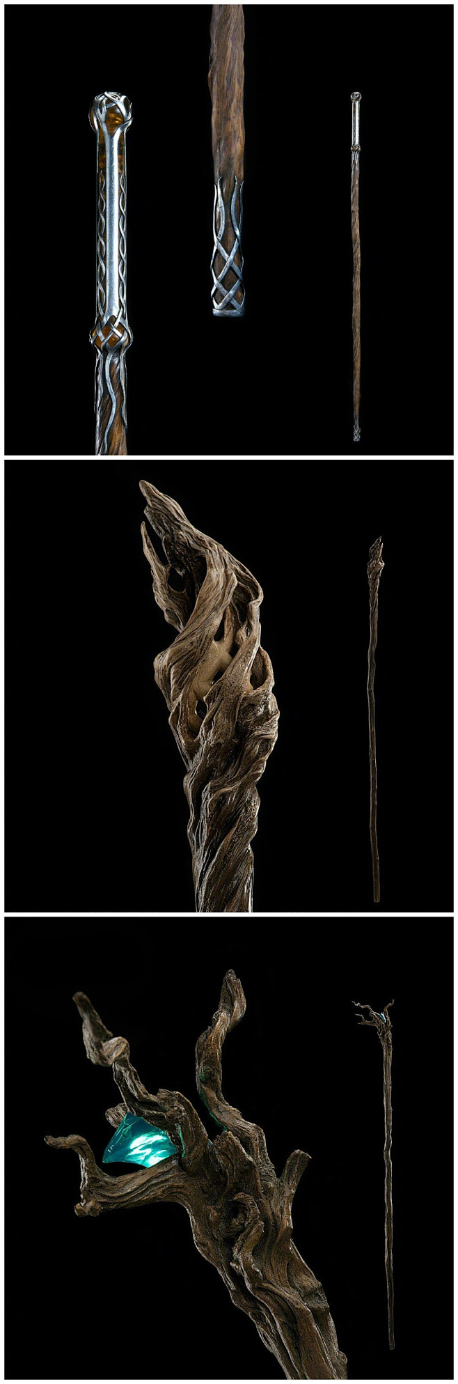 霍比特人兵器。《The Hobbit:Weapons collection》。分别是：瑟蘭迪爾的權杖；灰袍甘道夫法杖；褐袍拉德蓋斯特法杖。