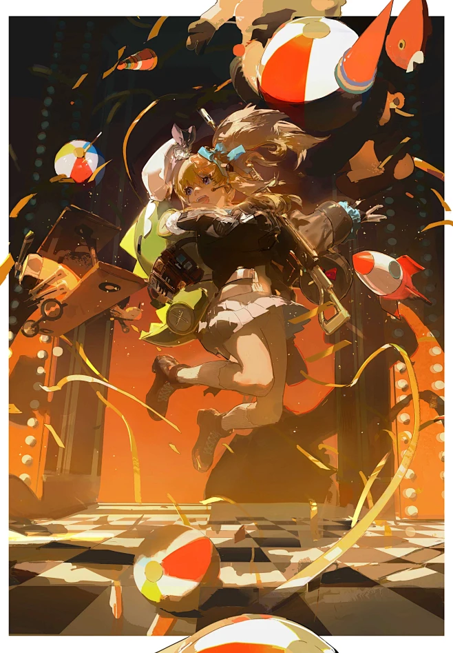 Redum三土-PID：15825259作者的画给我一种夏天的绚丽和活力的感觉，通过二分法运用高饱和度的明艳色彩以及冷暖对比，描绘出绚烂地光影，除了色感上的优势，作者同时也精于对动态的塑造 ...