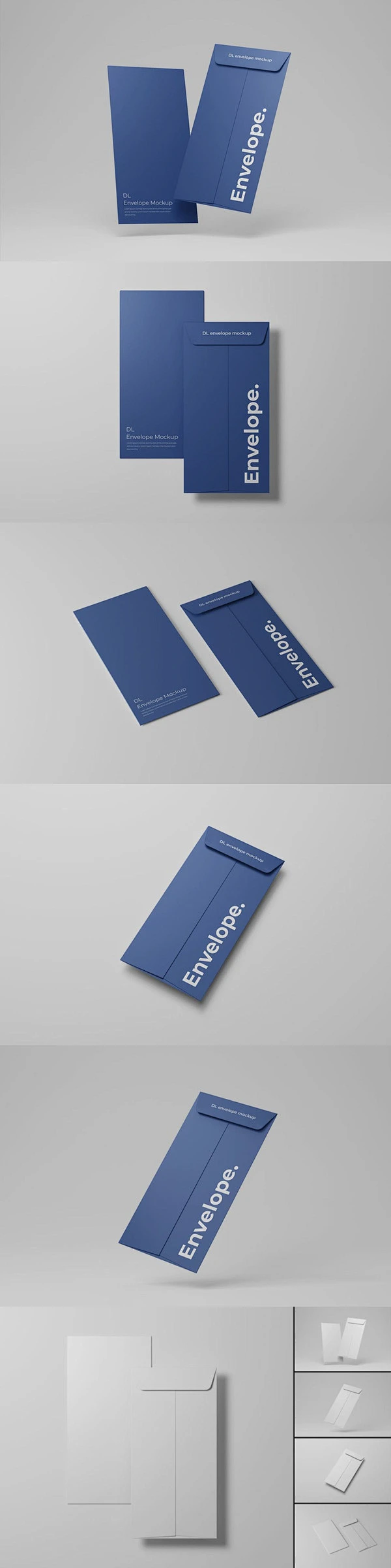 高品质的时尚高端DL信封VI设计样机展示模型mockups-花瓣网