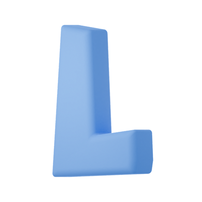 L 数字 字母 PNG 建模 3d blender