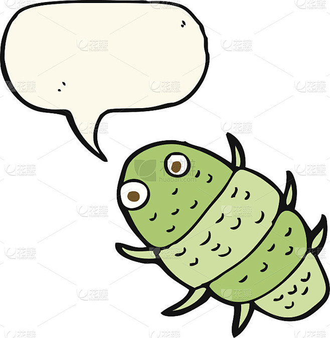 带有语音泡泡的卡通bug