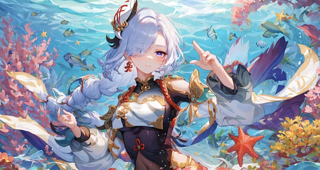 原神-申鹤，壁纸，立绘，美图-花瓣网