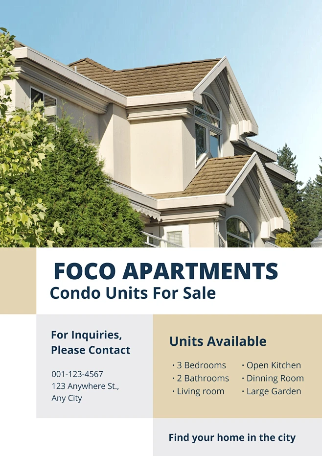 Condo Apartment Listing for Sale Real Estate Flyer素材-花瓣网