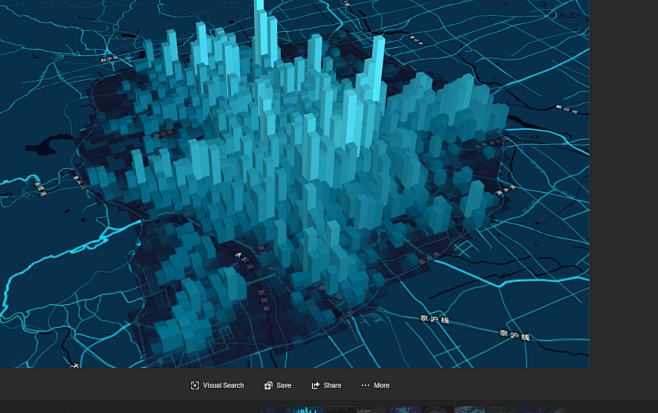 三维地图可视化 - 国际版 Bing images