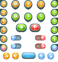 游戏/UI/按钮图片大全-游戏/UI/按钮高清好看的图片--花瓣低调的玛卡巴卡的画板