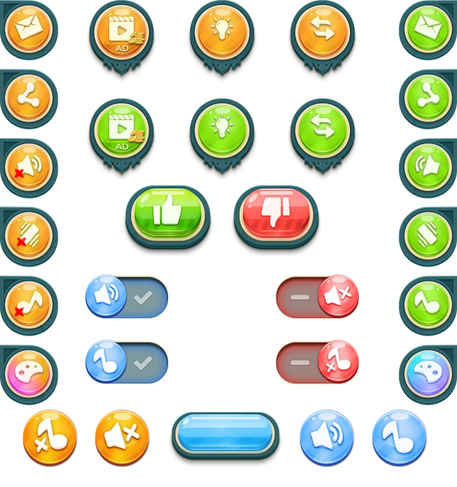 游戏按钮-button-game-花瓣网