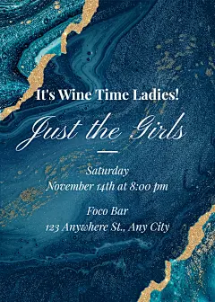 Gust The Girl Theme Party Invitation Letter 素材-花瓣网